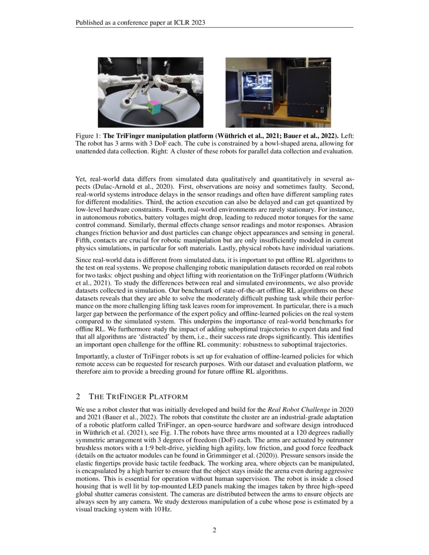 Benchmarking Offline Reinforcement Learning On Real Robot Hardware Deepai