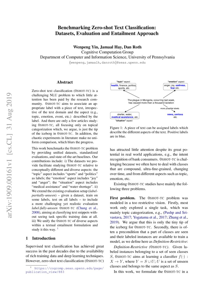 Benchmarking Zero Shot Text Classification Datasets Evaluation And