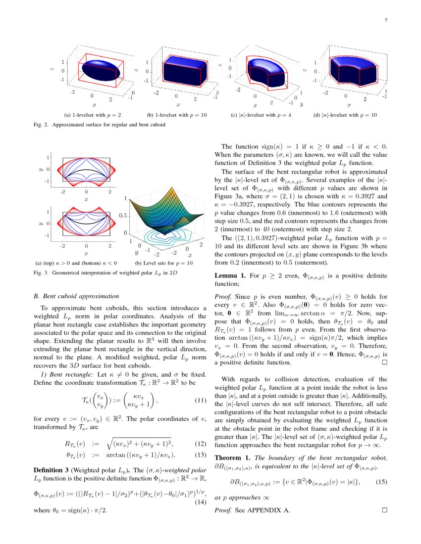 Bendable Cuboid Robot Path Planning with Collision Avoidance using ...