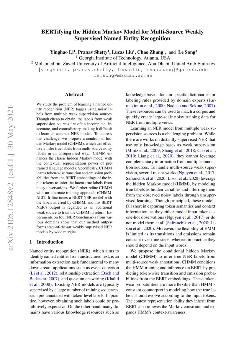 Bertifying The Hidden Markov Model For Multi Source Weakly Supervised Named Entity Recognition