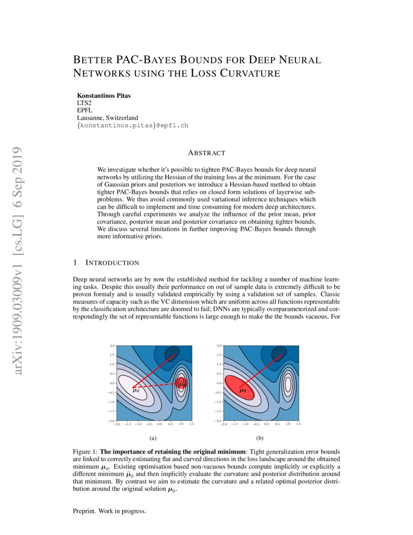 Better PAC-Bayes Bounds for Deep Neural Networks using the Loss Curvature | DeepAI