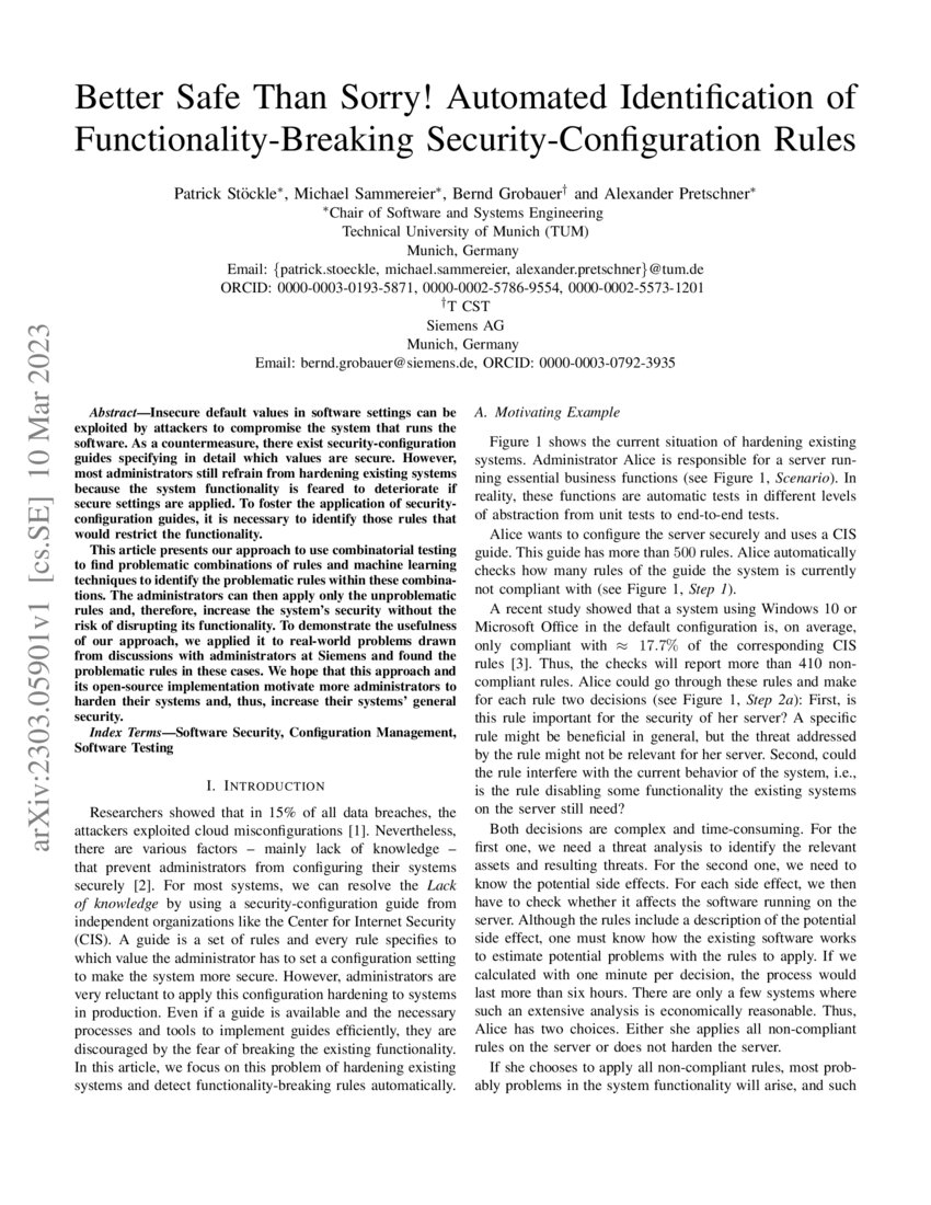 Better Safe Than Sorry Automated Identification Of Functionality Breaking Security