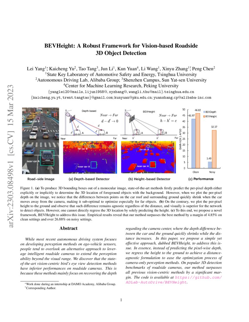 Bevheight A Robust Framework For Vision Based Roadside 3d Object