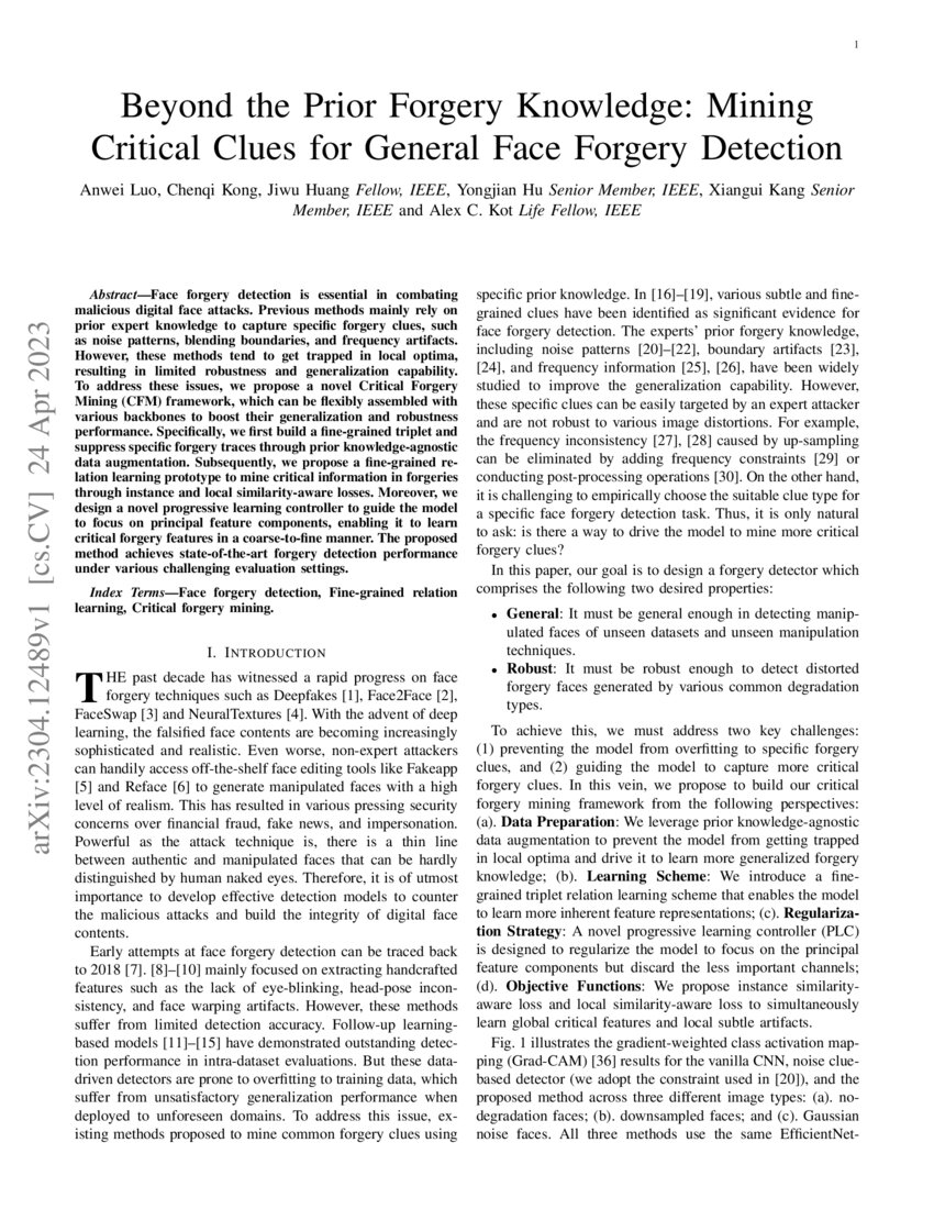 Beyond The Prior Forgery Knowledge Mining Critical Clues For General Face Forgery Detection