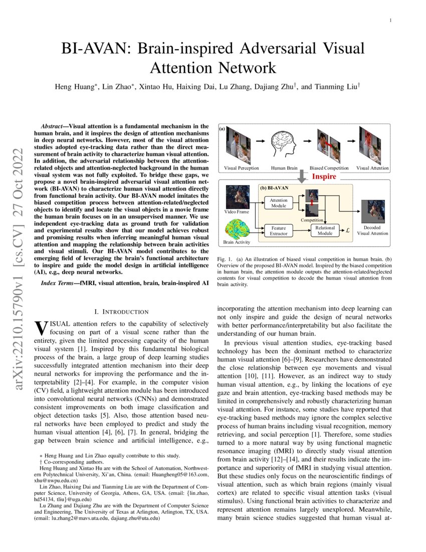 Bi Avan Brain Inspired Adversarial Visual Attention Network Deepai
