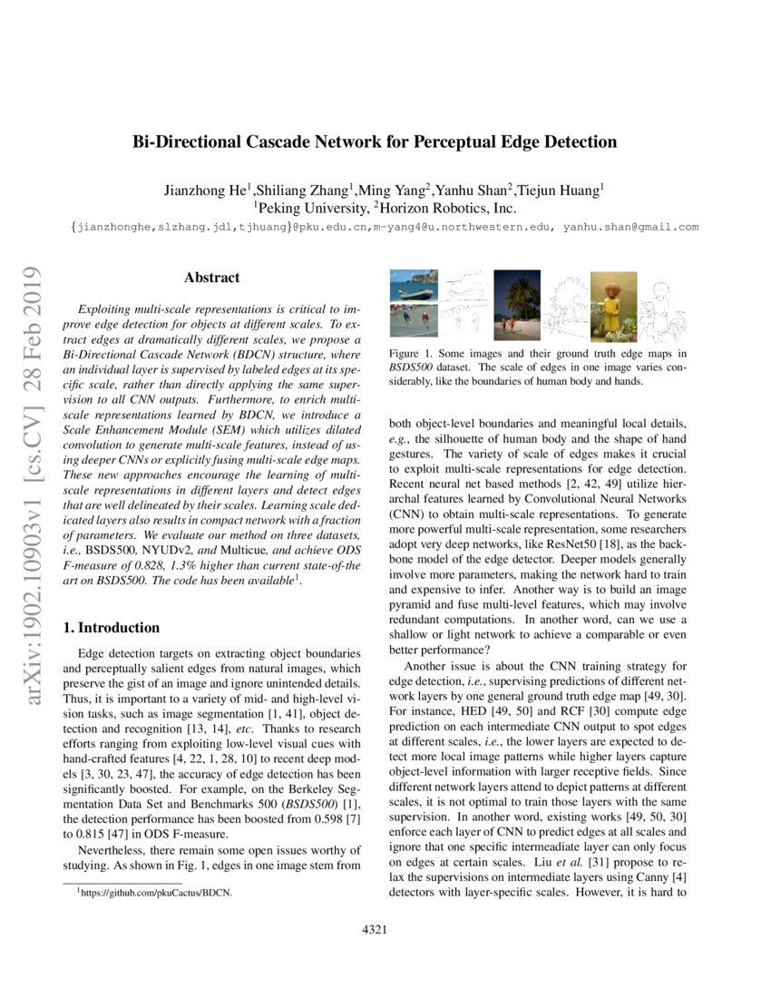 Bi-Directional Cascade Network for Perceptual Edge Detection | DeepAI