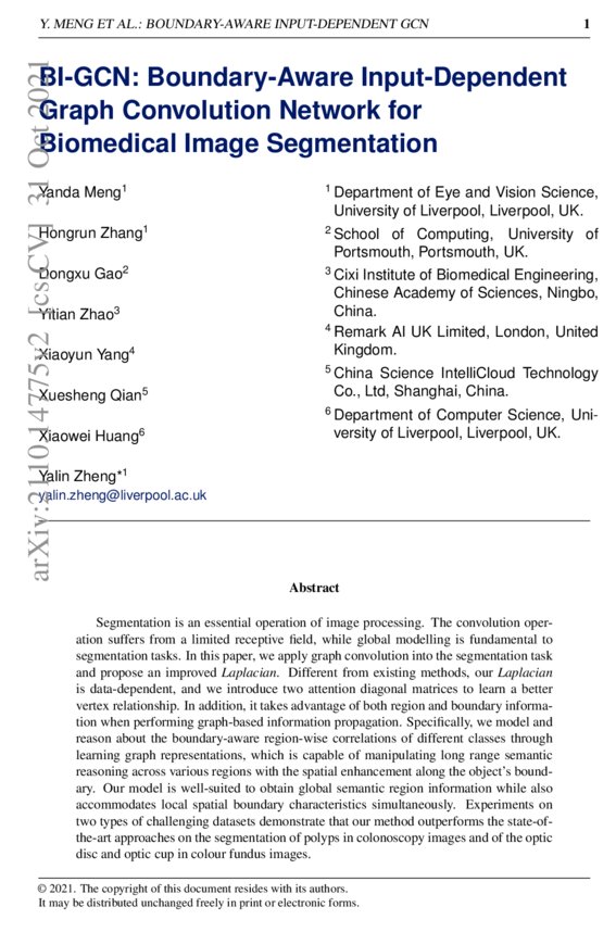 BI-GCN: Boundary-Aware Input-Dependent Graph Convolution Network for Biomedical Image ...