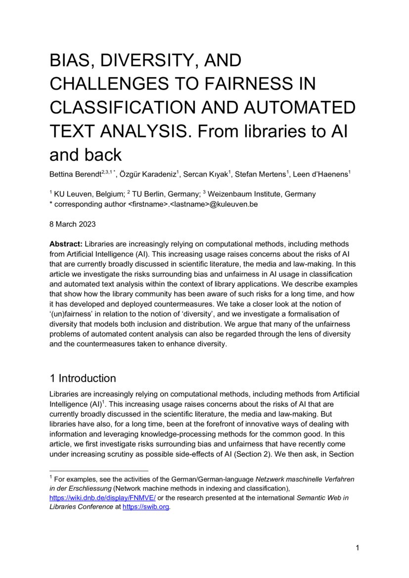 Bias, diversity, and challenges to fairness in classification and automated text analysis. From ...