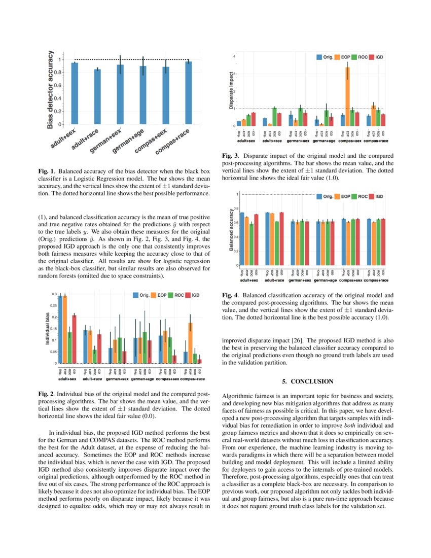 Bias Mitigation Post Processing For Individual And Group Fairness Deepai