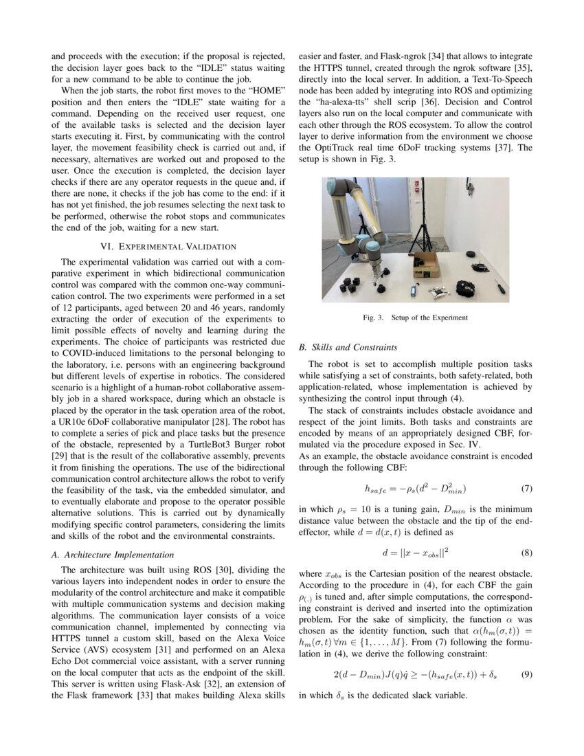 Bidirectional Communication Control for Human-Robot Collaboration | DeepAI