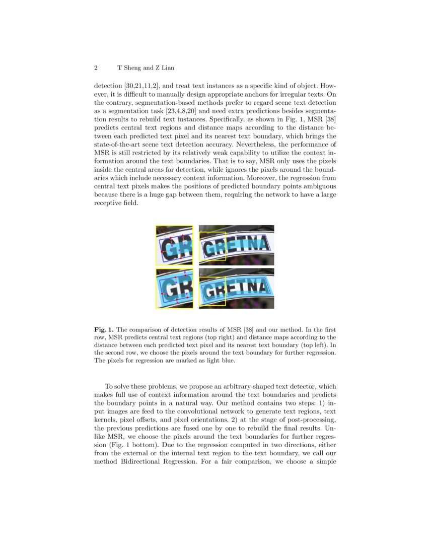 Bidirectional Regression For Arbitrary Shaped Text Detection Deepai