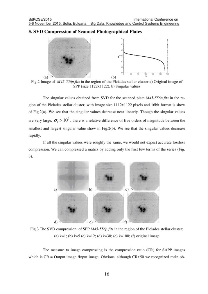 Big Data in Astroinformatics – Compression of Scanned Astronomical ...