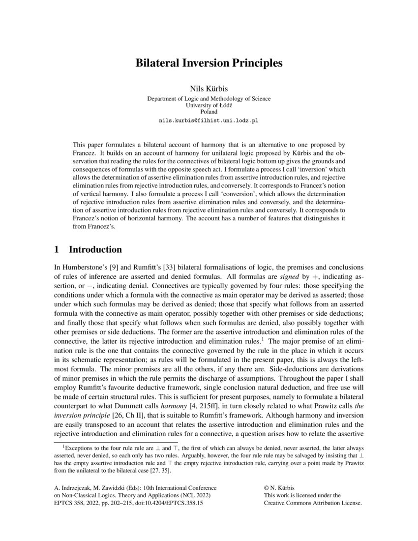 Bilateral Inversion Principles | DeepAI