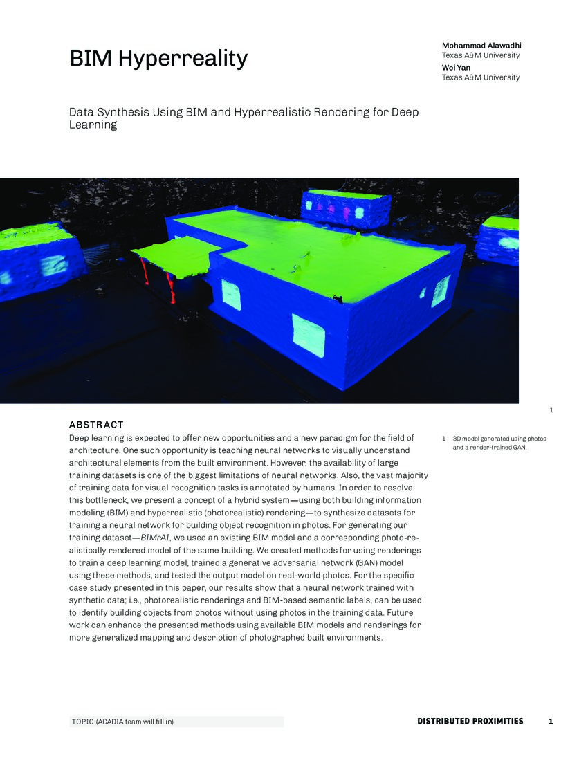 BIM Hyperreality: Data Synthesis Using BIM and Hyperrealistic Rendering ...