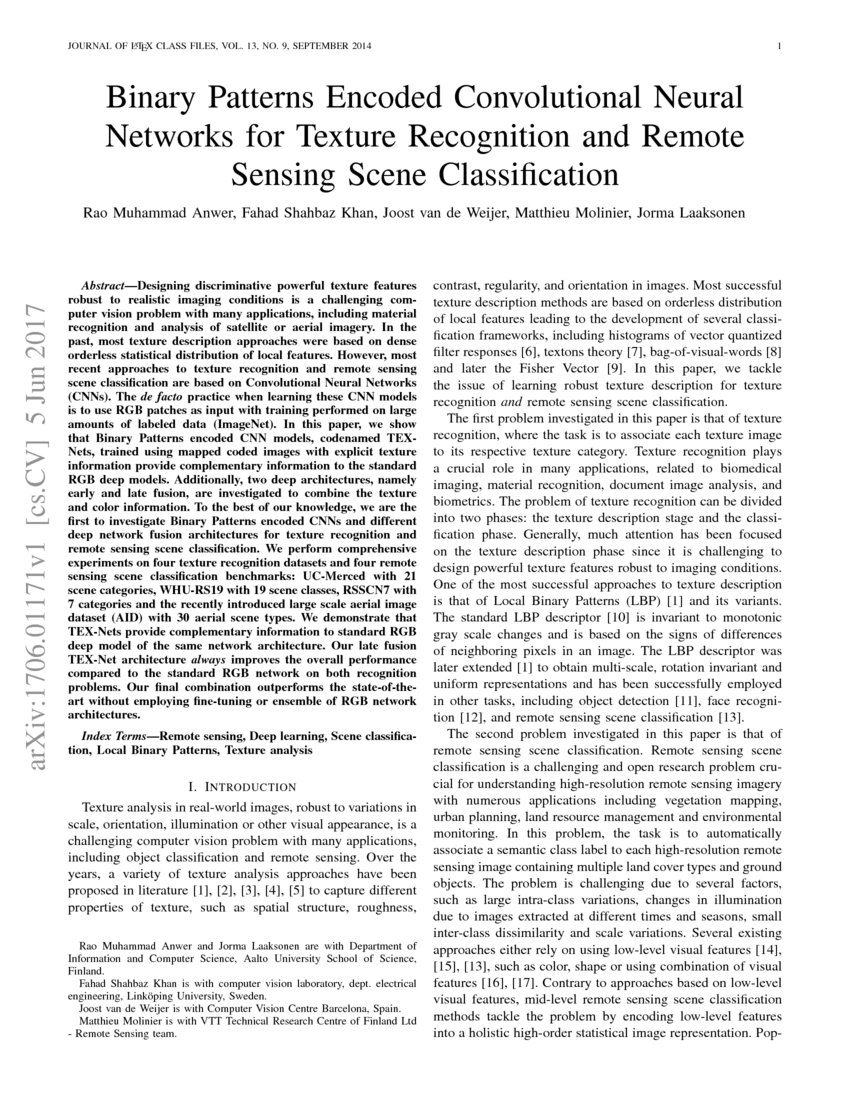 Binary Patterns Encoded Convolutional Neural Networks For Texture