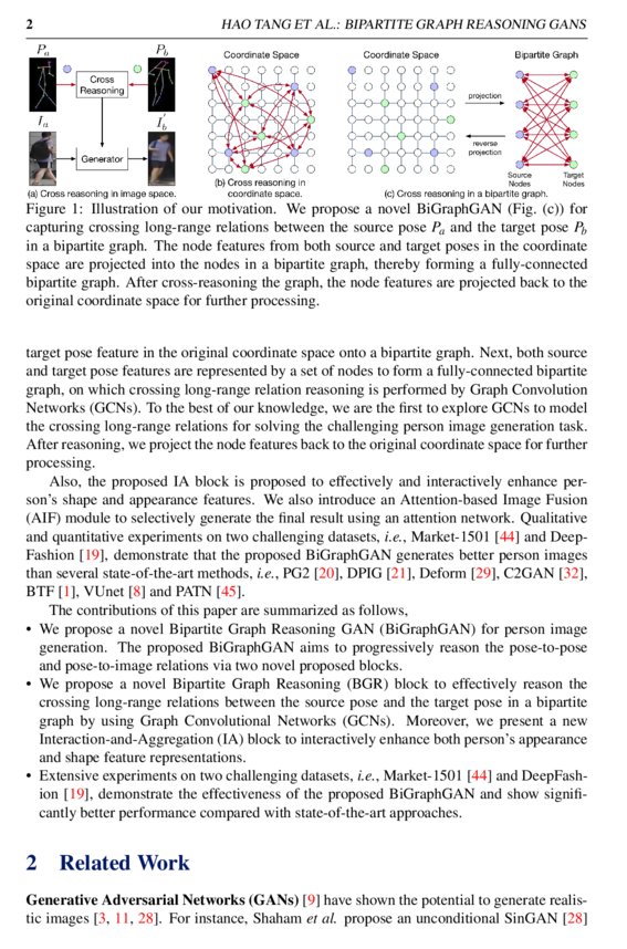 Bipartite Graph Reasoning GANs for Person Image Generation | DeepAI