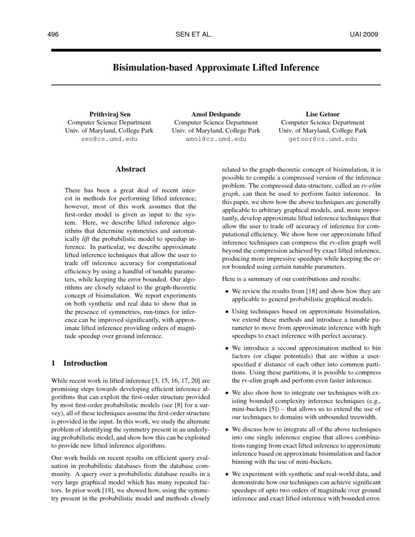 Bisimulation-based Approximate Lifted Inference | DeepAI