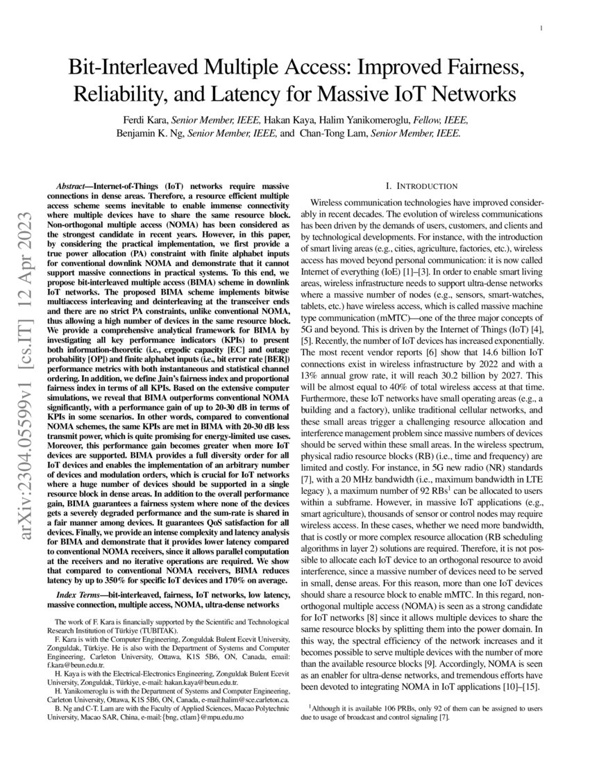 Bit-Interleaved Multiple Access: Improved Fairness, Reliability, and Latency for Massive IoT ...