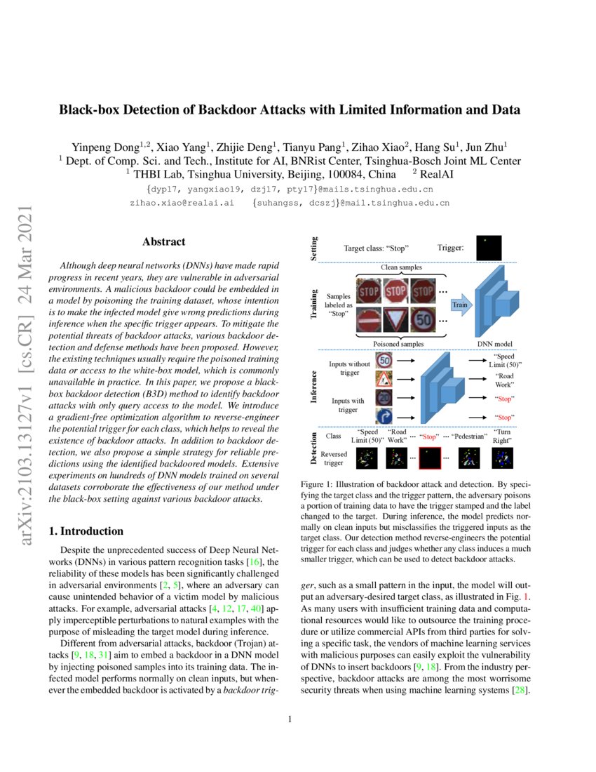 Black Box Detection Of Backdoor Attacks With Limited Information And