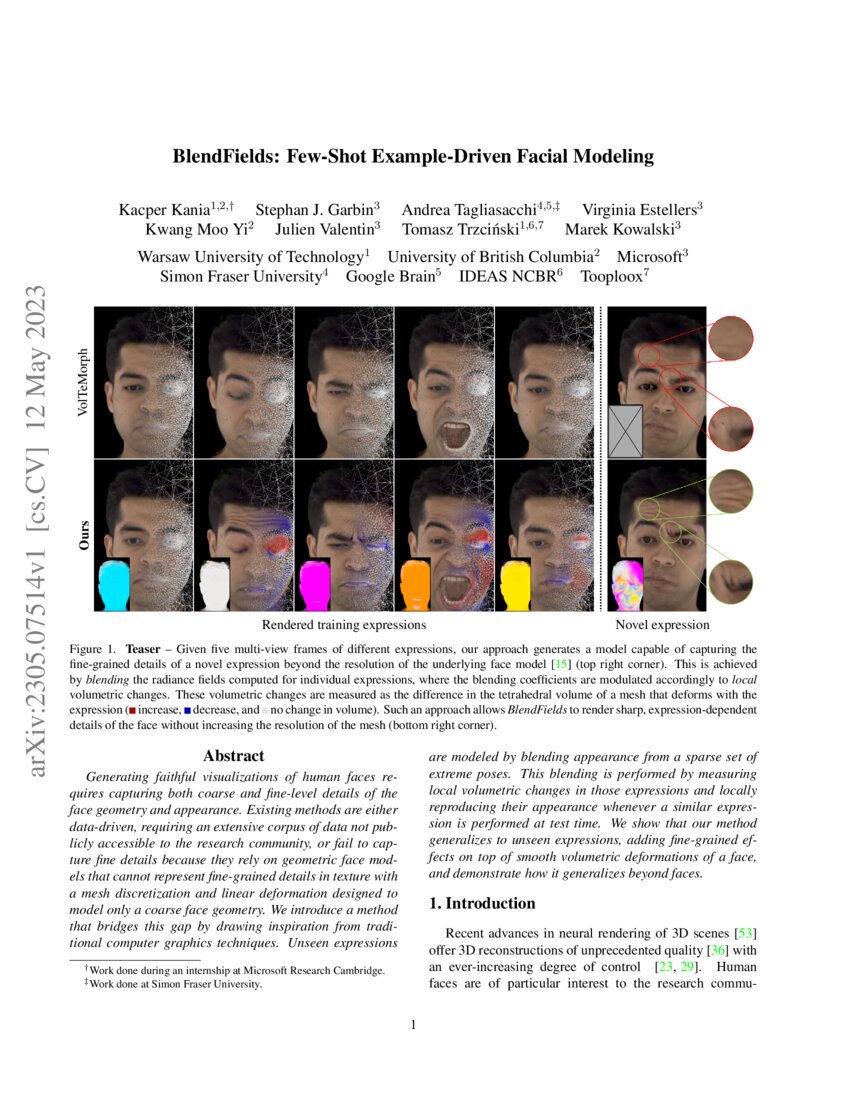 BlendFields: Few-Shot Example-Driven Facial Modeling | DeepAI