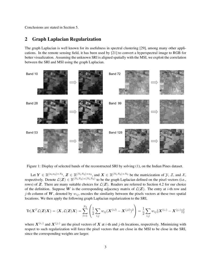 Blind Hyperspectral-Multispectral Image Fusion via Graph Laplacian Regularization | DeepAI