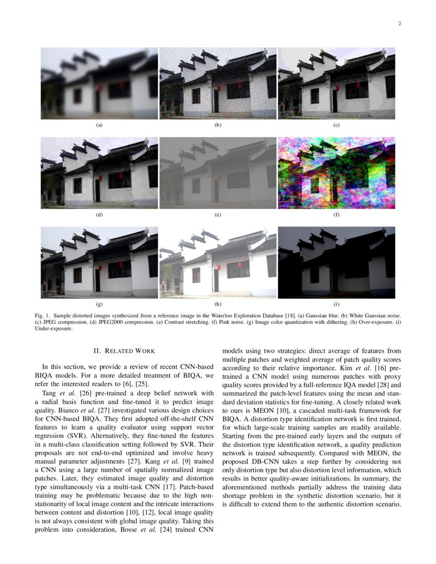 Blind Image Quality Assessment Using A Deep Bilinear Convolutional Neural Network | DeepAI