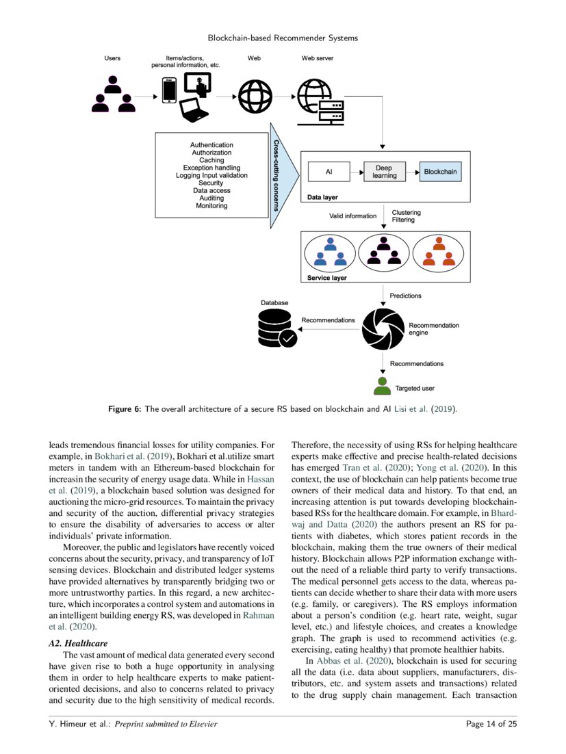 Blockchain-based Recommender Systems: Applications, Challenges and ... Blockchain-based Recommender Systems: Applications, Challenges and ...