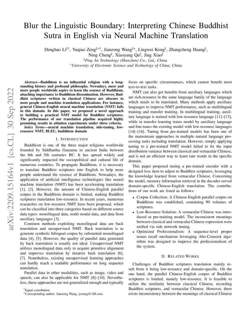 Blur the Linguistic Boundary: Interpreting Chinese Buddhist Sutra in ...