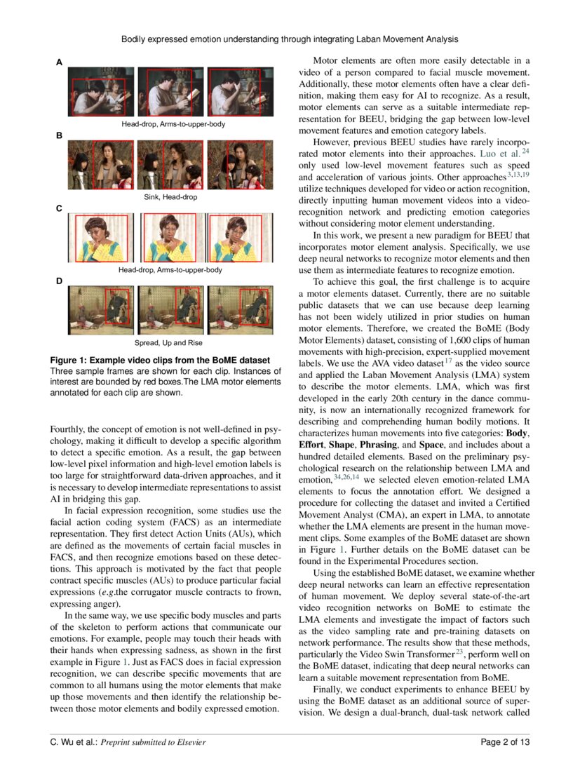 Bodily expressed emotion understanding through integrating Laban ...