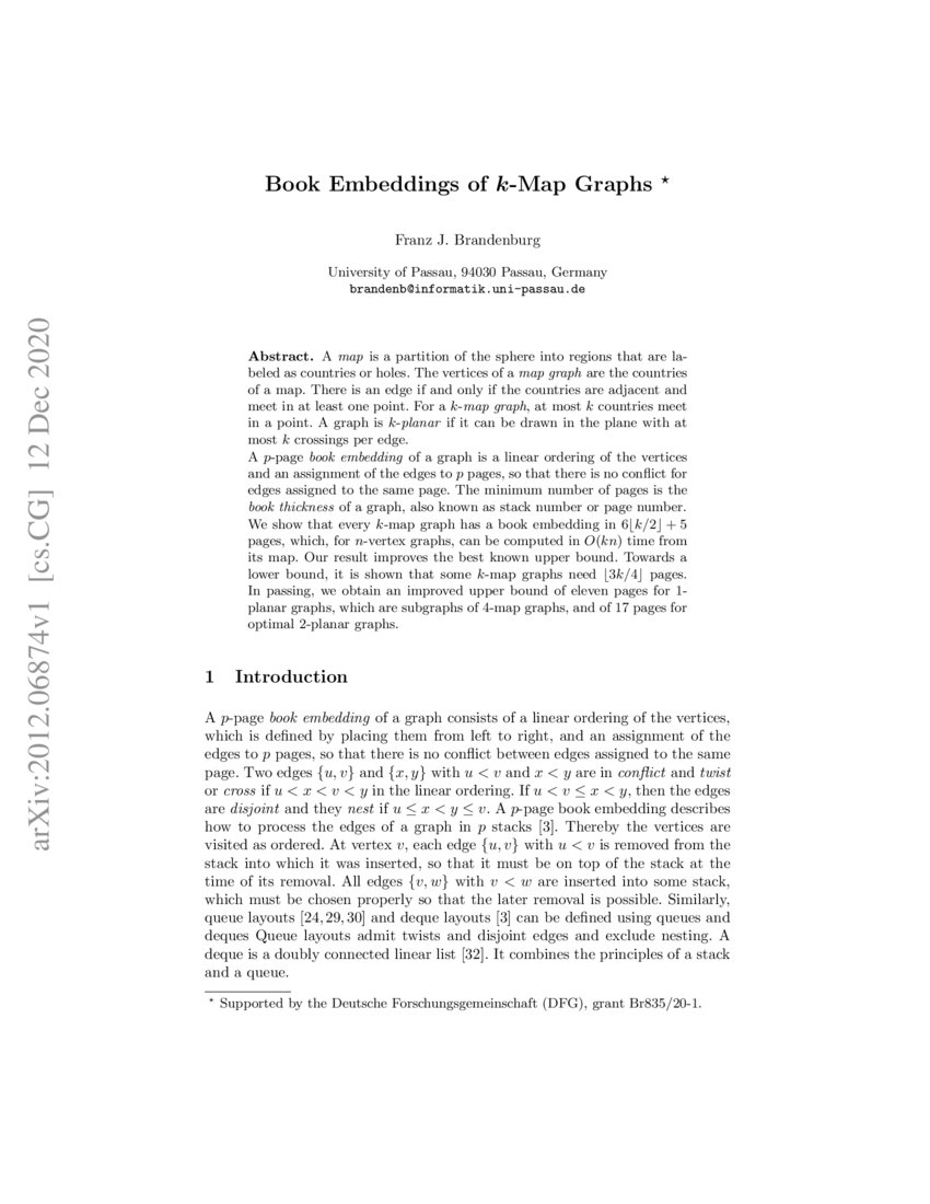 Book Embeddings of k-Map Graphs | DeepAI