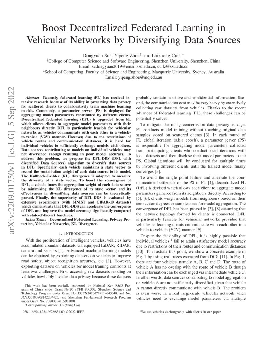 Boost Decentralized Federated Learning In Vehicular Networks By Diversifying Data Sources Deepai