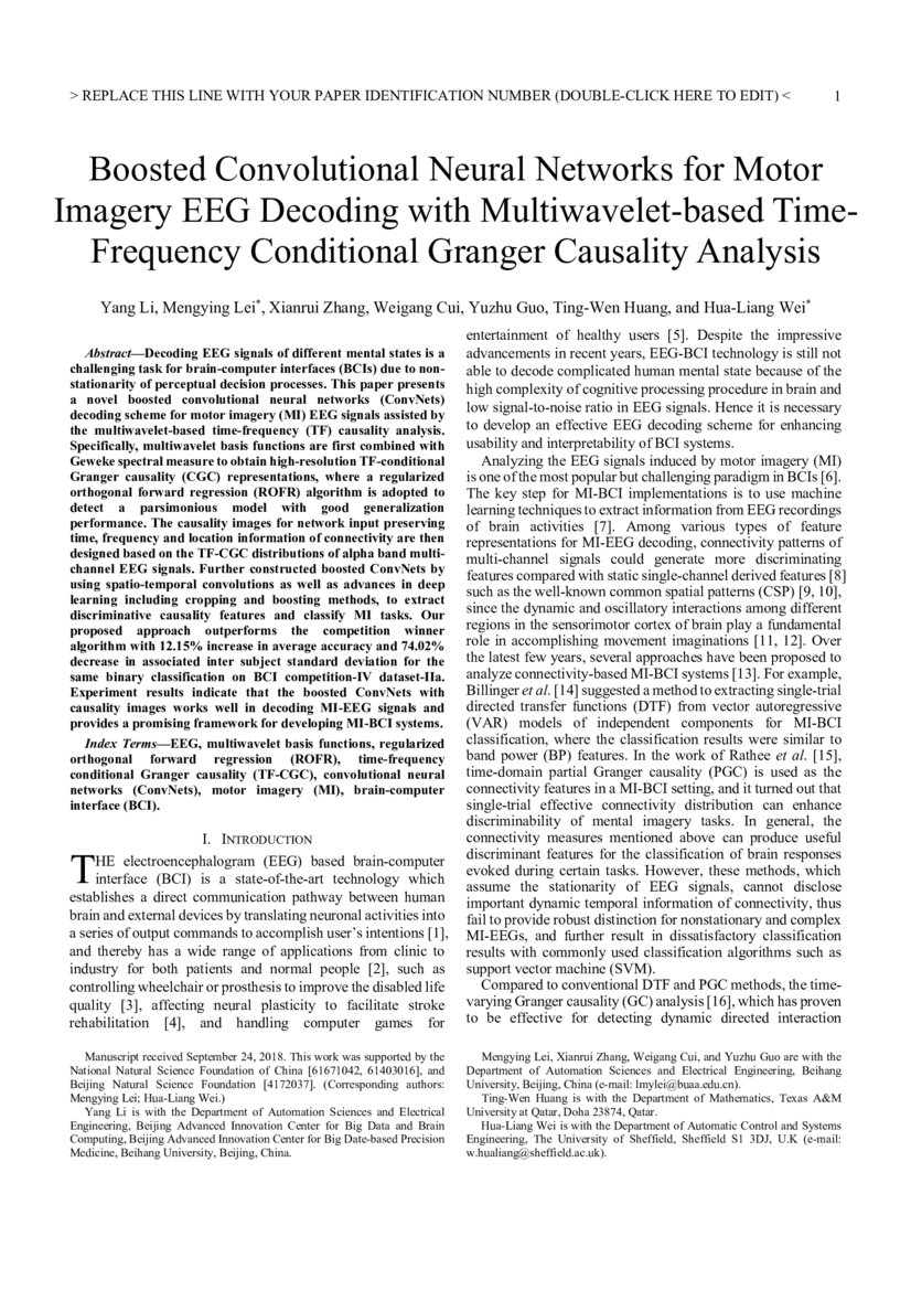 Boosted Convolutional Neural Networks for Motor Imagery EEG Decoding ...