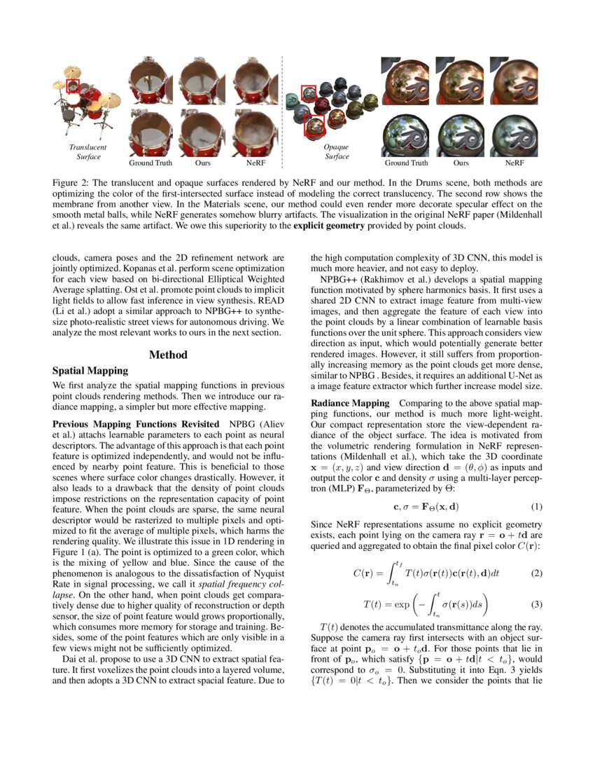 Boosting Point Clouds Rendering via Radiance Mapping | DeepAI Boosting Point Clouds Rendering via Radiance Mapping | DeepAI