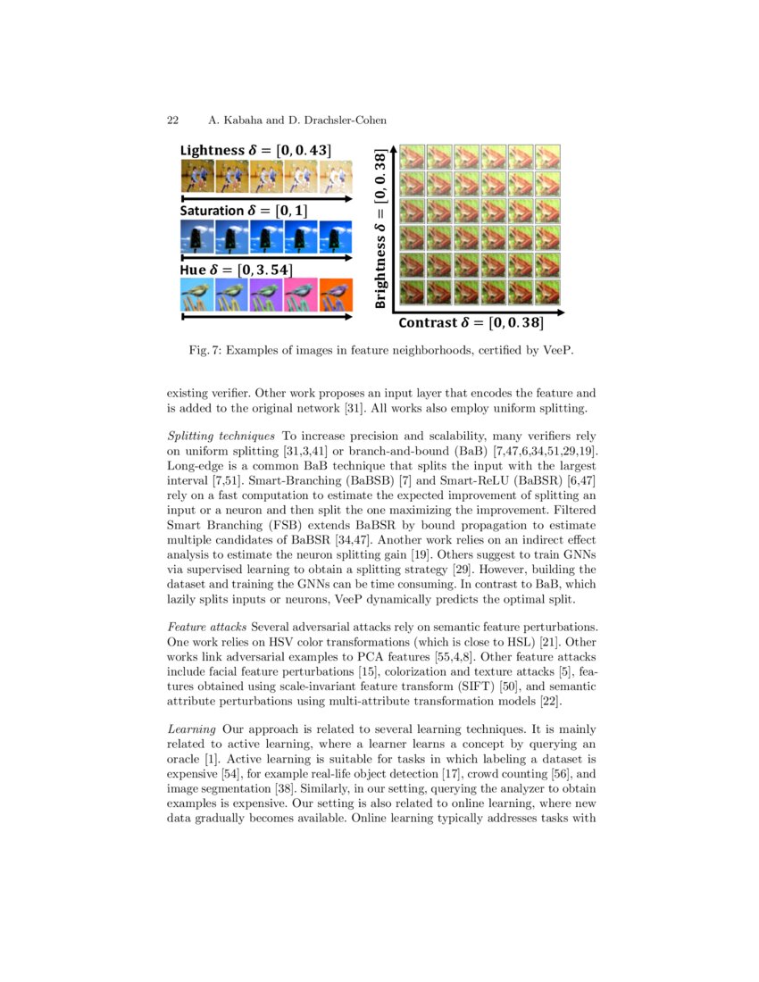 Boosting Robustness Verification of Semantic Feature Neighborhoods | DeepAI Boosting Robustness Verification of Semantic Feature Neighborhoods | DeepAI