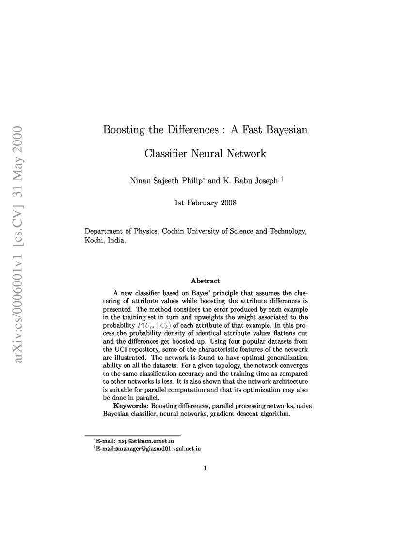Boosting The Differences A Fast Bayesian Classifier Neural Network 8085