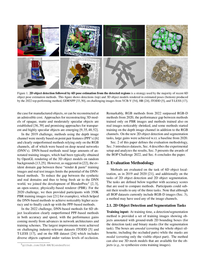 Bop Challenge 2022 On Detection Segmentation And Pose Estimation Of Specific Rigid Objects Deepai 