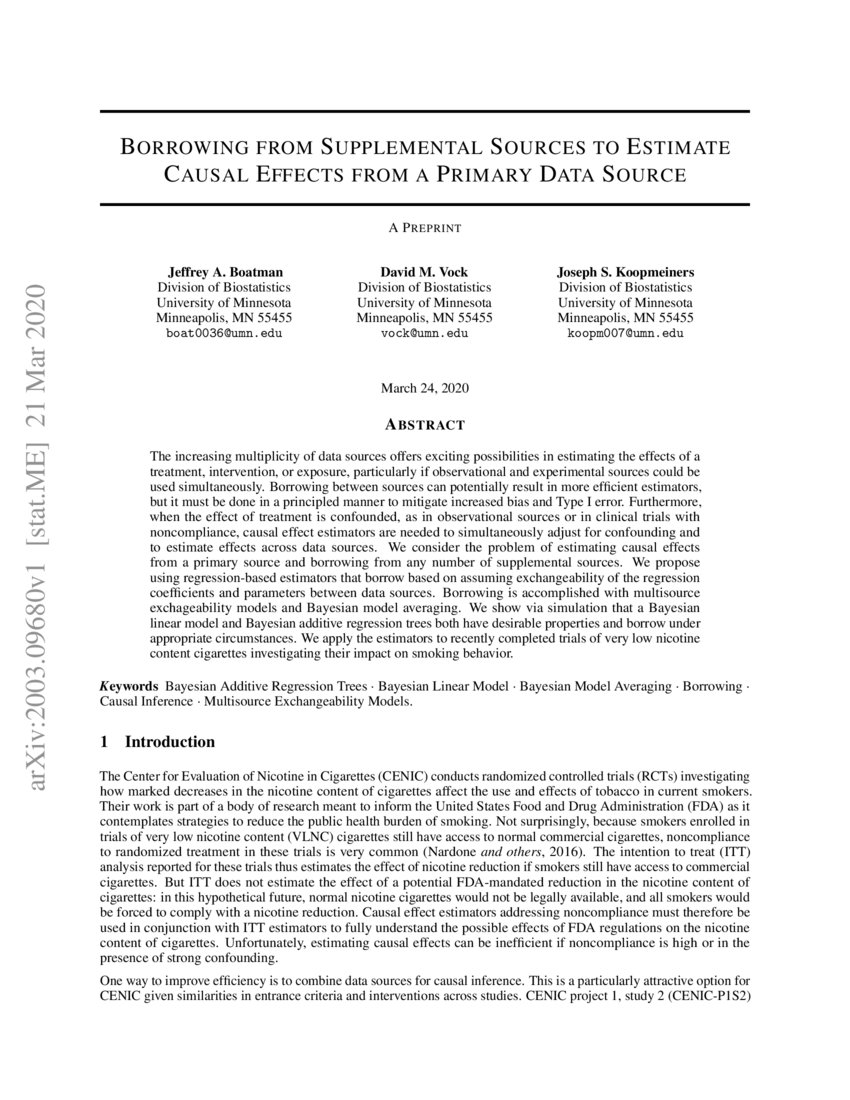 Borrowing From Supplemental Sources To Estimate Causal Effects From A Primary Data Source Deepai