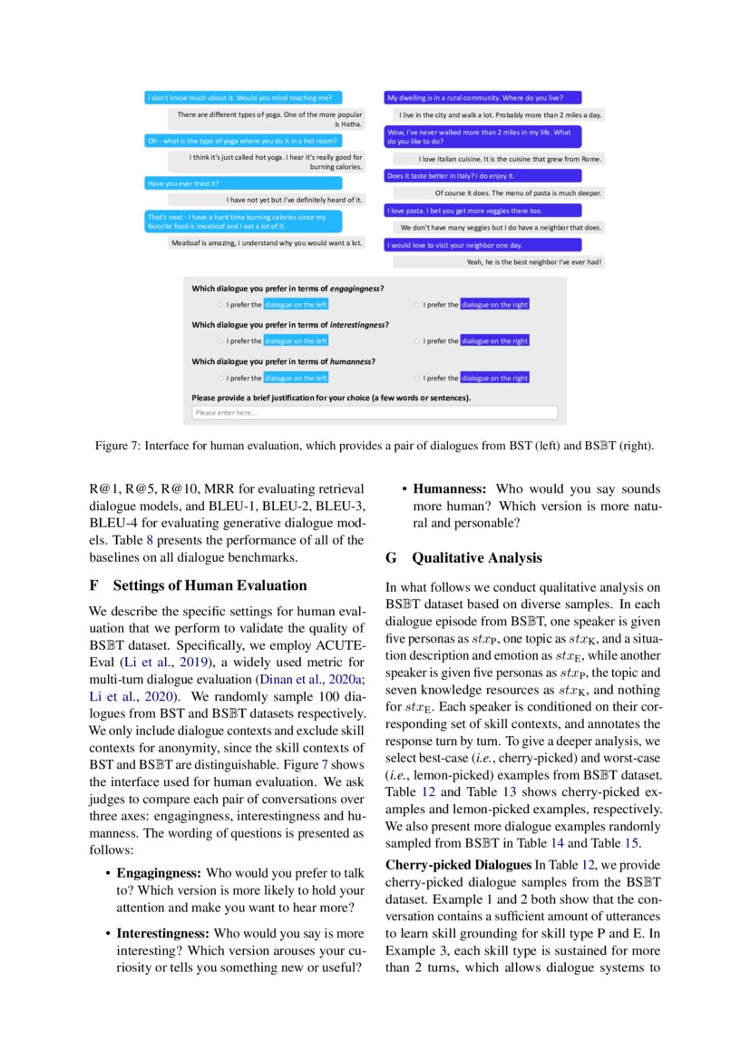 BotsTalk: Machine-sourced Framework for Automatic Curation of Large-scale Multi-skill Dialogue ...