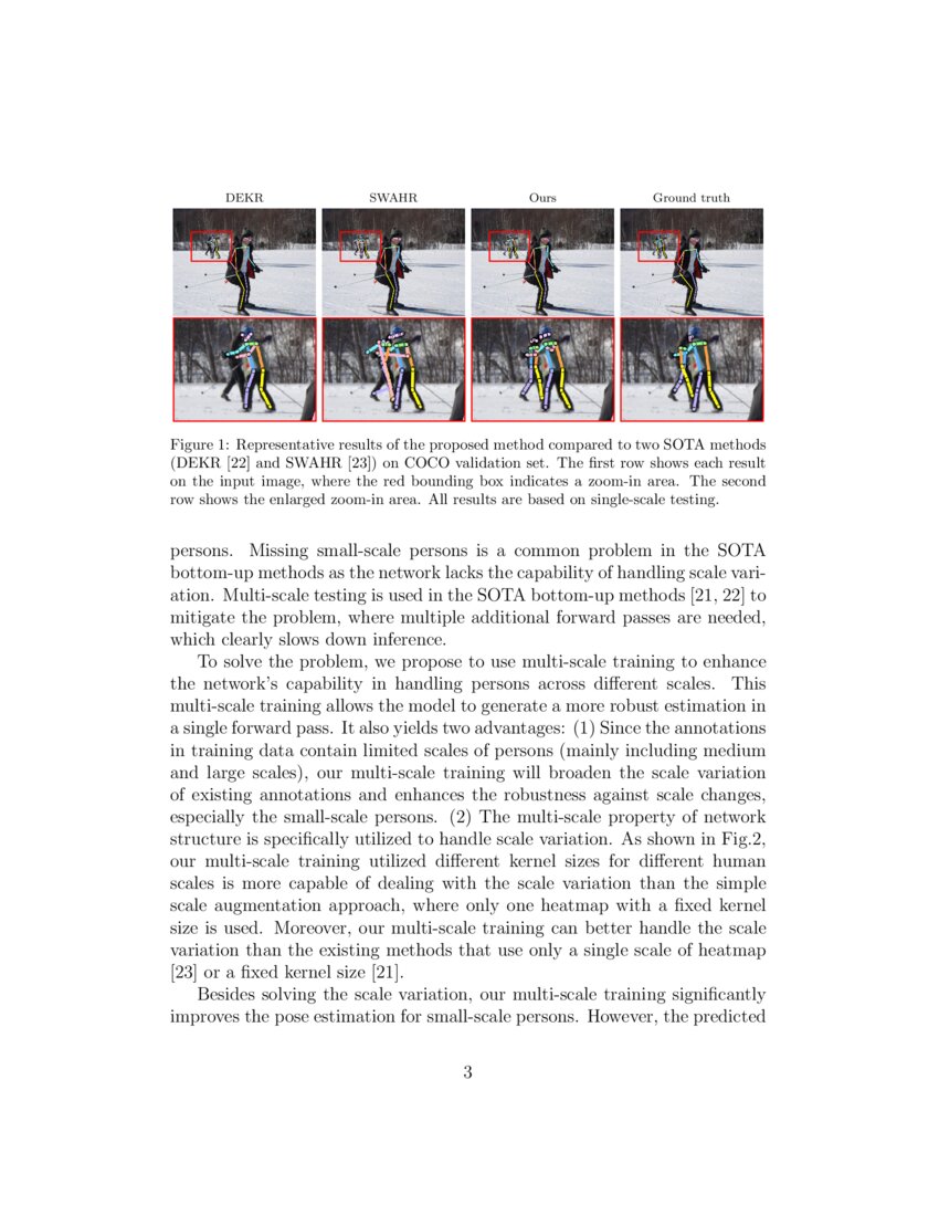 Bottom-Up 2D Pose Estimation via Dual Anatomical Centers for Small-Scale Persons | DeepAI