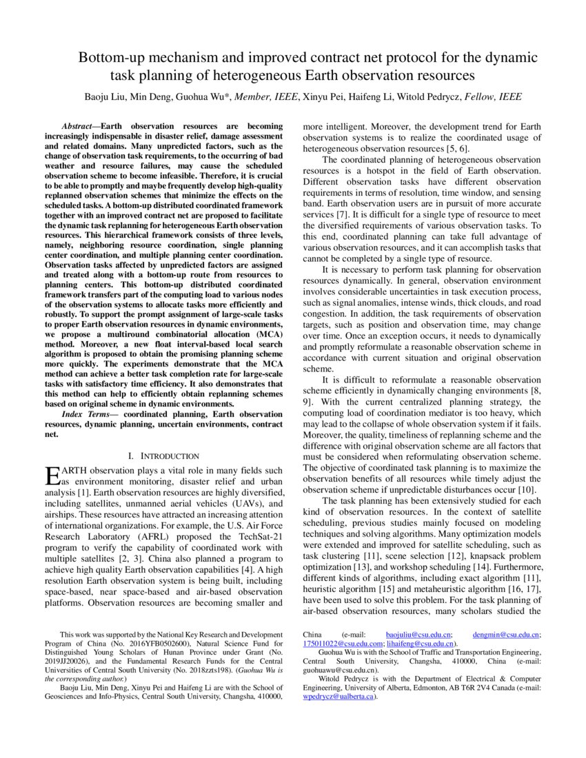 Bottom-up mechanism and improved contract net protocol for the dynamic ...