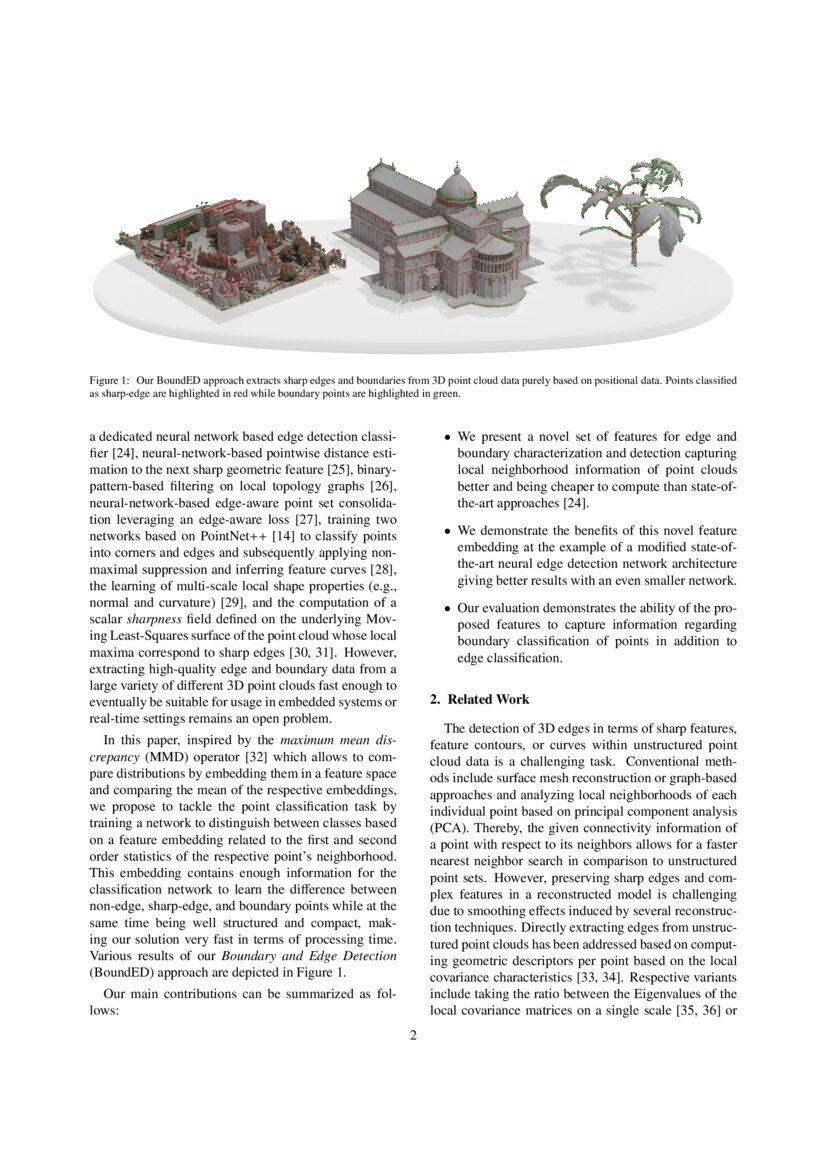 Bounded Neural Boundary And Edge Detection In 3d Point Clouds Via Local Neighborhood Statistics