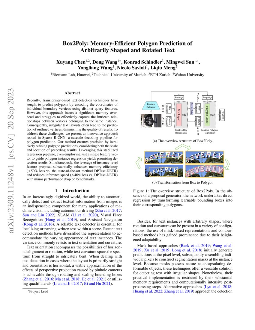 Box2poly Memory Efficient Polygon Prediction Of Arbitrarily Shaped And Rotated Text Deepai