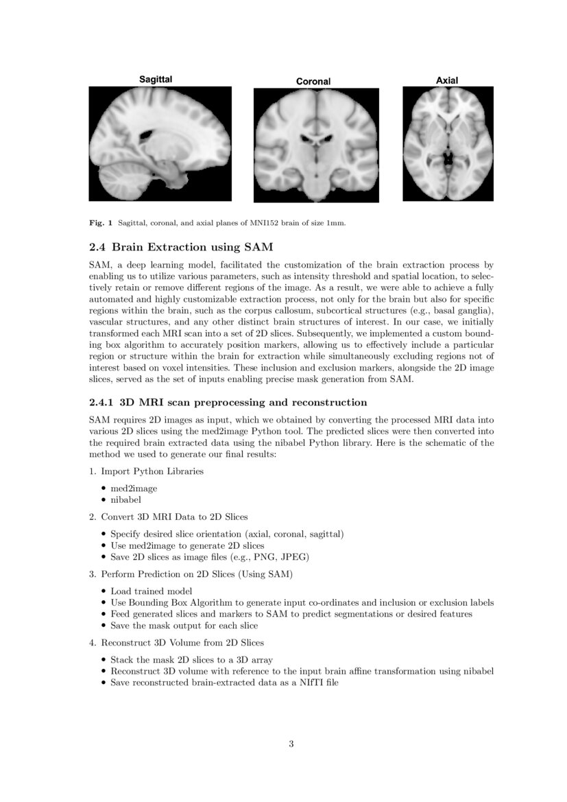 Brain Extraction Comparing Segment Anything Model Sam And Fsl Brain Extraction Tool Deepai