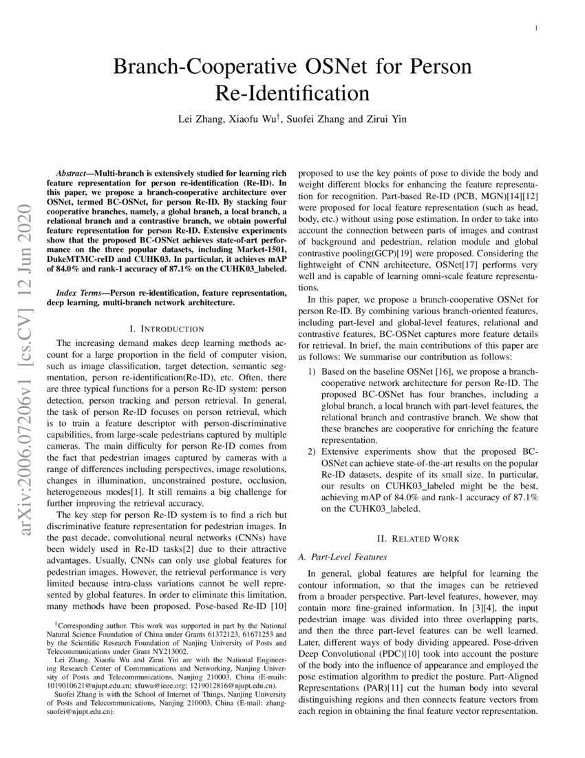 Branch-Cooperative OSNet for Person Re-Identification | DeepAI