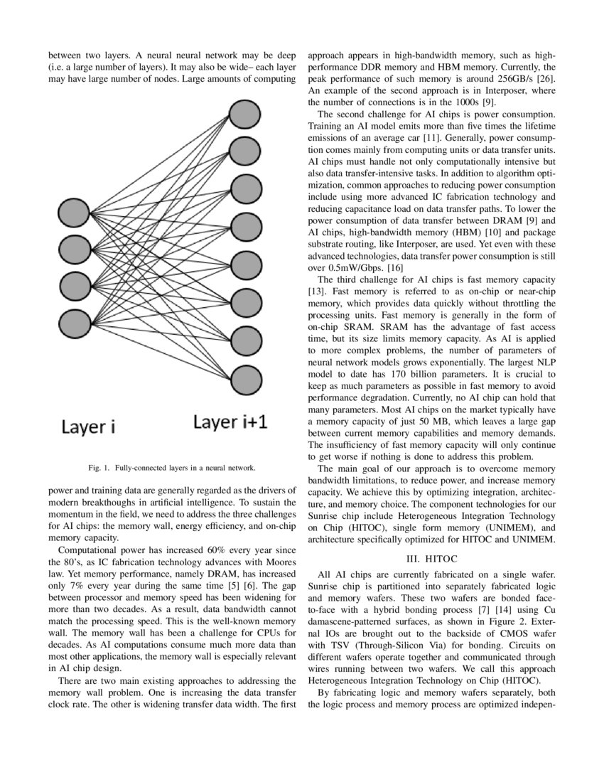 Breaking the Memory Wall for AI Chip with a New Dimension | DeepAI
