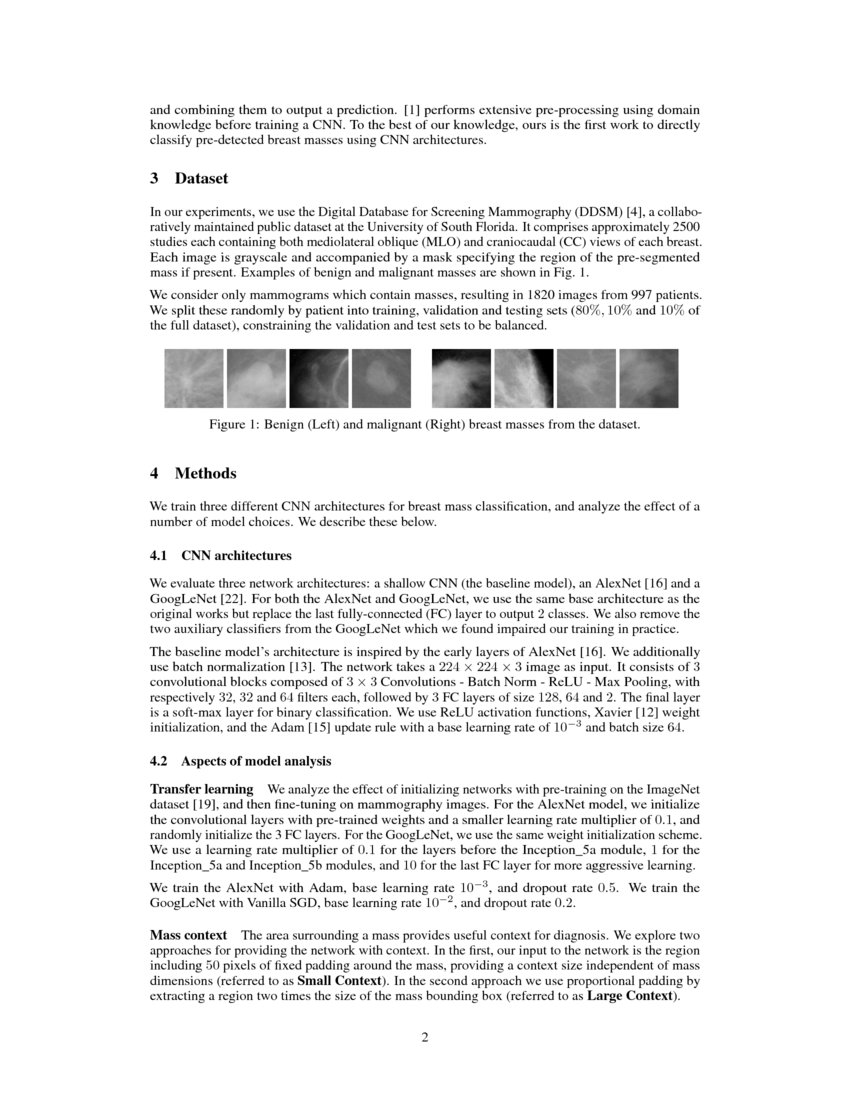 Breast Mass Classification From Mammograms Using Deep Convolutional Neural Networks Deepai