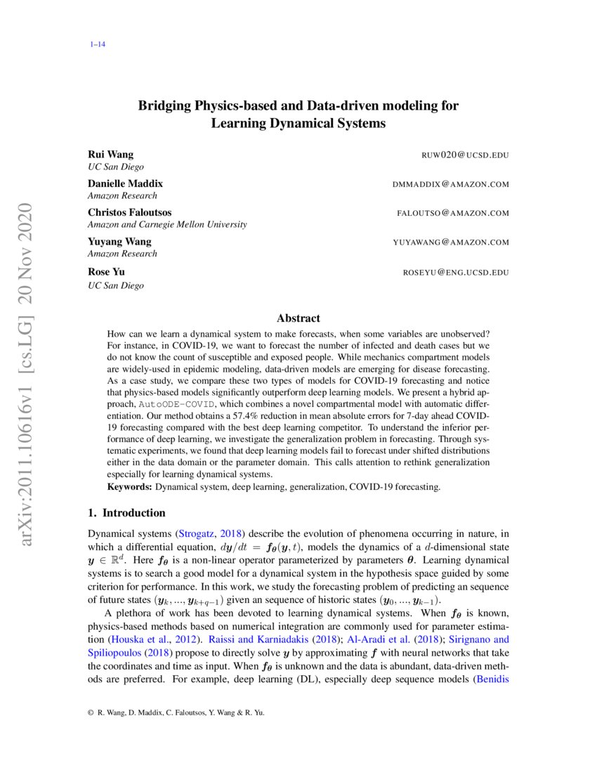 Bridging Physics Based And Data Driven Modeling For Learning Dynamical Systems Deepai 4419