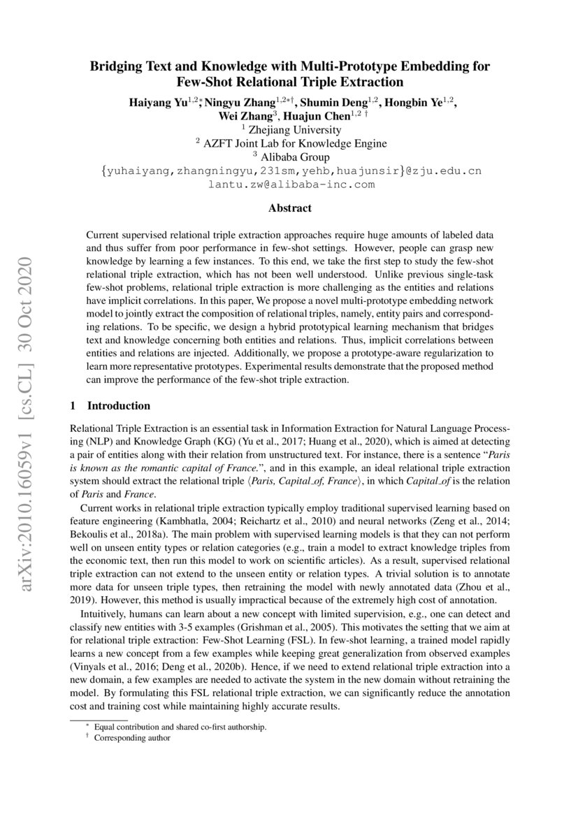 Bridging Text And Knowledge With Multi Prototype Embedding For Few Shot