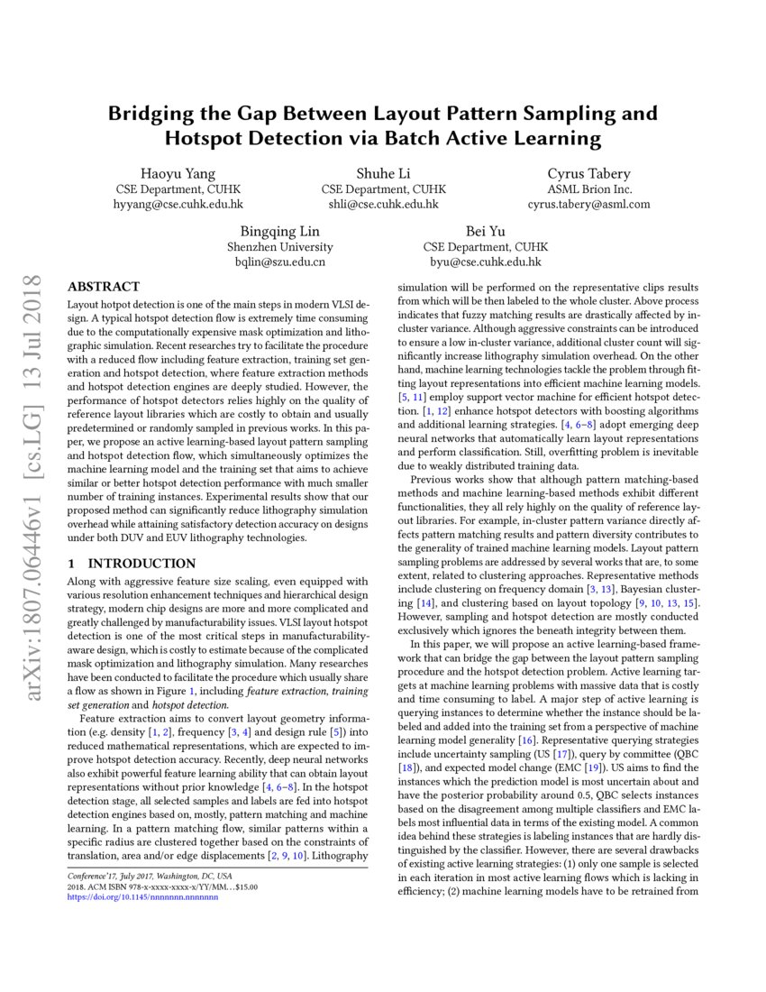 Bridging The Gap Between Layout Pattern Sampling And Hotspot Detection Via Batch Active Learning