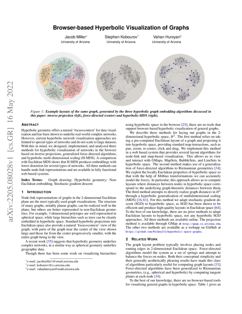 Browser-based Hyperbolic Visualization of Graphs | DeepAI